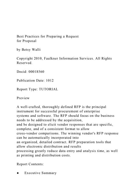 ERP - Request For Proposal | PDF