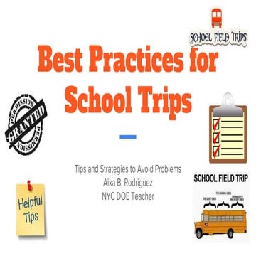 Best practices for school trips | PPTX