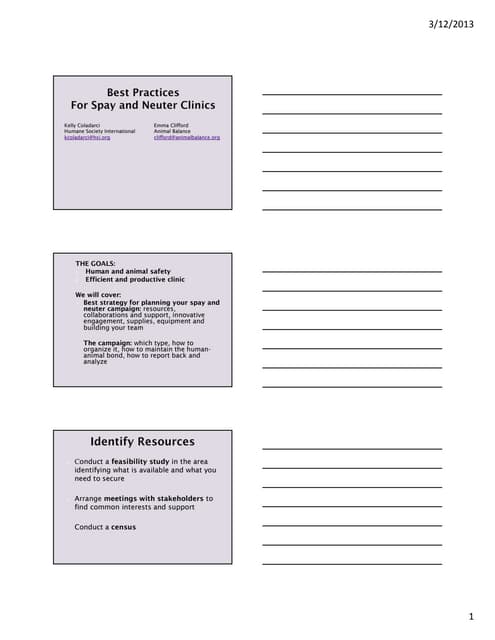 Spay Neuter Clinic Guidelines | DOC