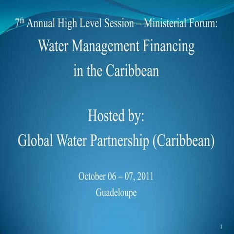 Best Practices for Water Financing and Pricing | PPT