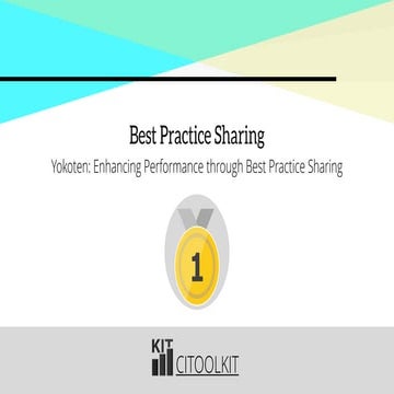 Yokoten: Enhancing Performance through Best Practice Sharing | PDF