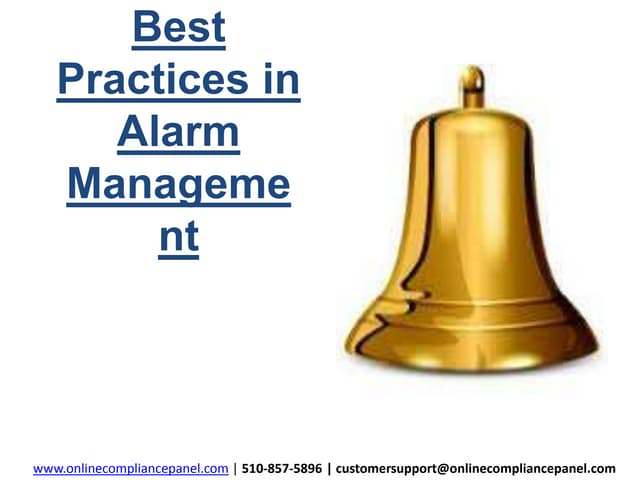 Best Practices In Alarm Management Ppt