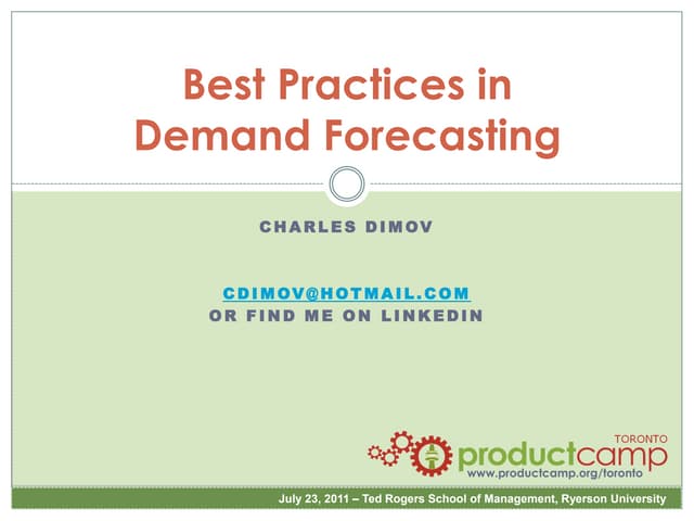 Best Practices In Forecasting Ppt
