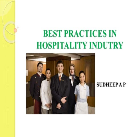 Best practices in hotel industry | PPTX