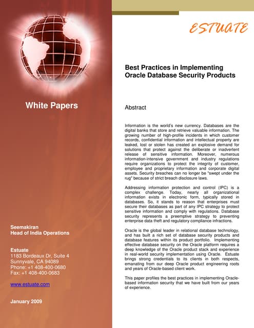 Oracle Database Security Ppt 3584