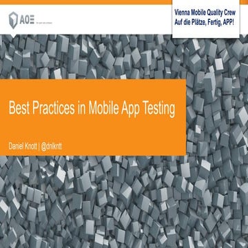 Best Practices in Mobile App Testing | PPT