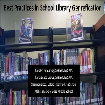 Best practices in school library genrefication | PPTX