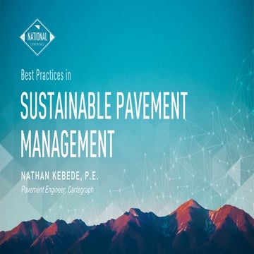 Best Practices in Sustainable Pavement Management | PDF
