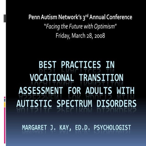 Best Practices In Vocational Transition Assessment For Adults With Asd ...