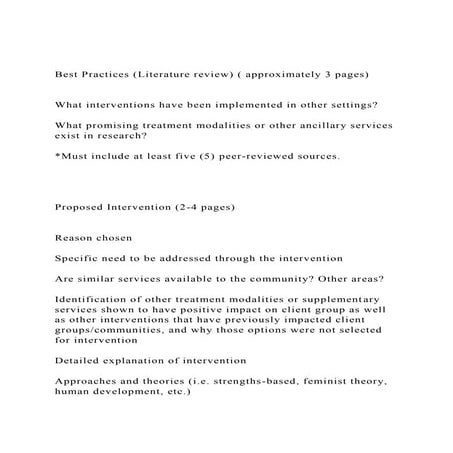 Best Practices (Literature review) ( approximately 3 pages) .docx