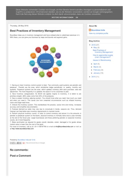 Best Practices to an Effective Inventory Management System | PPTX