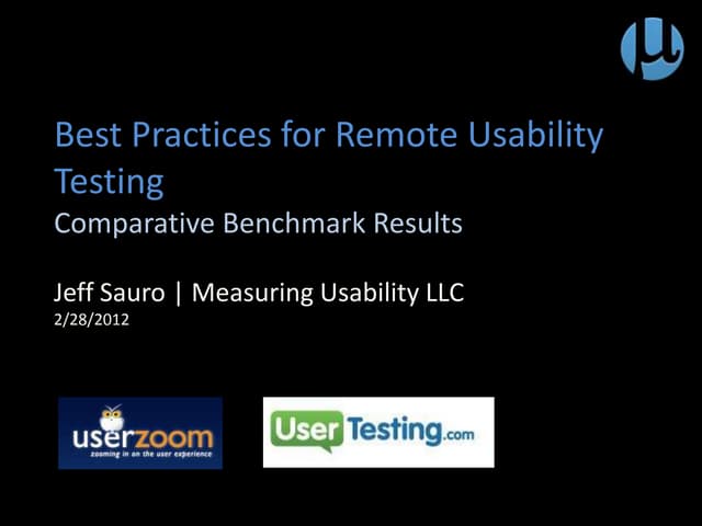 Best practices for remote usability testing | PPT Best practices for remote usability testing | PPT