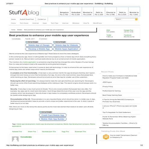 Best Practices To Enhance Your Mobile App User Experience