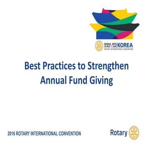 Best Practices to Strengthen Annual Fund Giving | PPTX