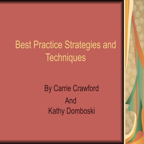 Best Practice Strategies and Techniques | PPT