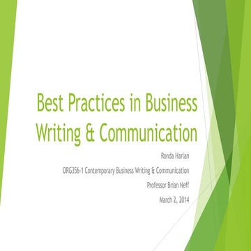 Best practises in business writing and communication | PPT