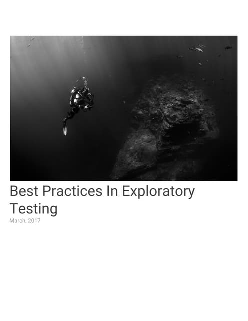 Best Practices In Exploratory Testing | PDF Best Practices In Exploratory Testing | PDF
