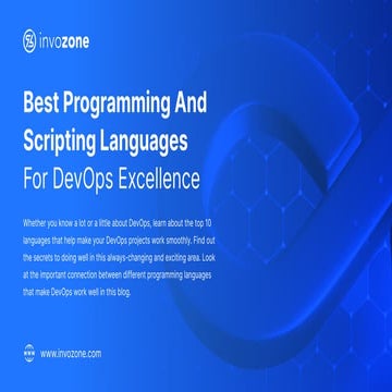 Best Programming And Scripting Languages For Devops Excellence Ppt