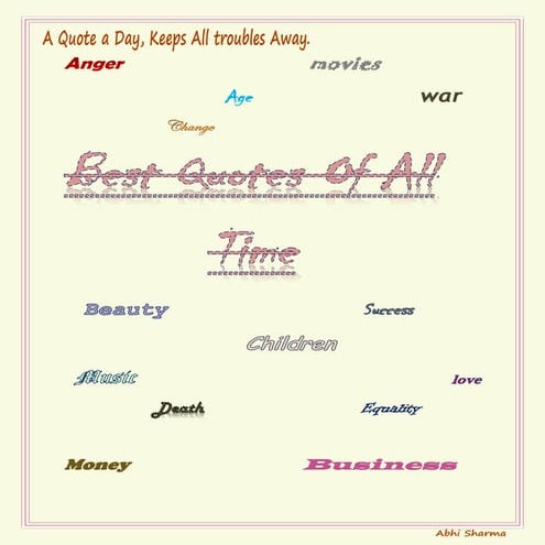 Best quotes of all time | PDF