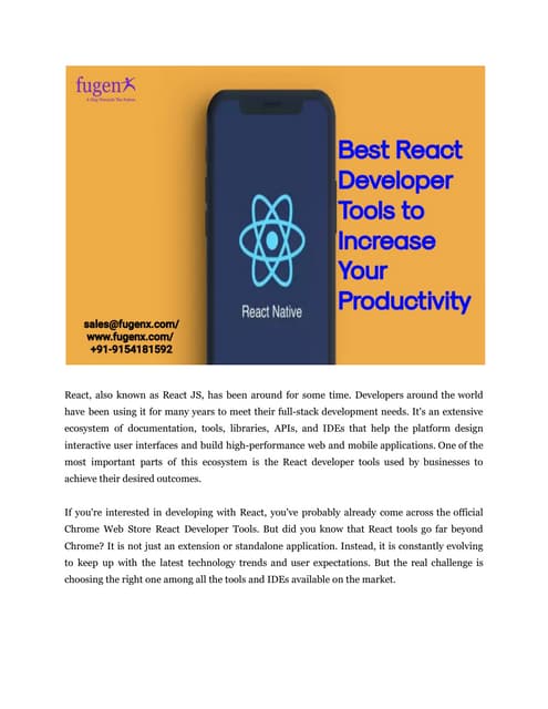 Best React Developer Tools To Increase Your Productivity Pdf