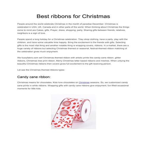 Best ribbons for christmas | PDF