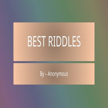 Riddles | PPTX