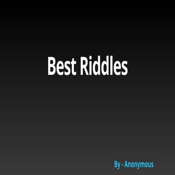 Riddles | PPTX