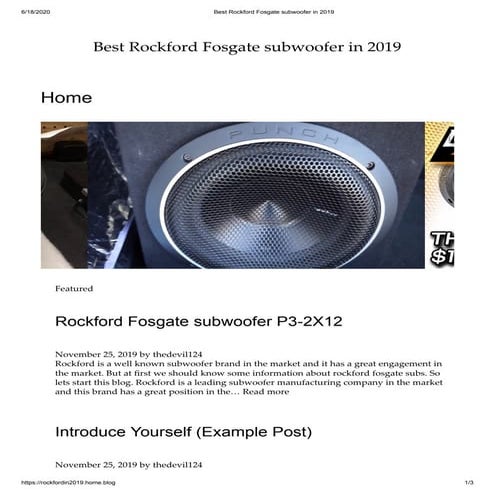 Rockford Fosgate Subs - Rockford Fosgate R2 - Rockford fosgate powered ...