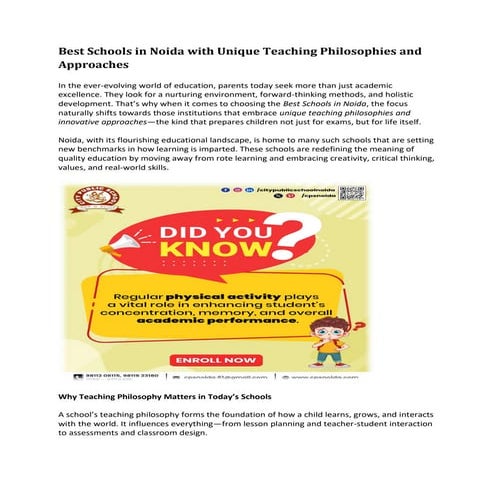 Best Schools in Noida with Unique Teaching Philosophies and Approaches.pdf
