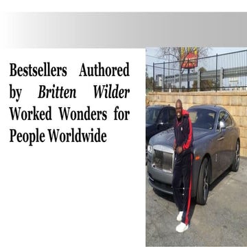 Bestsellers Authored by Britten Wilder Worked Wonders for People ...