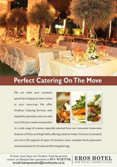 Blooms Corporate Meal Menu in Nehru Place Delhi - The Eros Hotel New