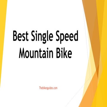 Best Single Speed Mountain Bikes | PDF