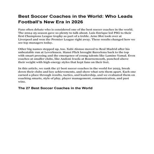 Best Soccer Coaches in the World_ Who Leads Football’s New Era in 2026.pdf