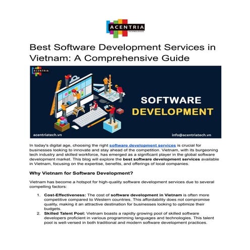 Best Software Development Services in Vietnam: A Comprehensive Guide | PDF
