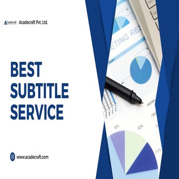 Presentation on the Best Subtitle Service | PDF | Technology & Computing