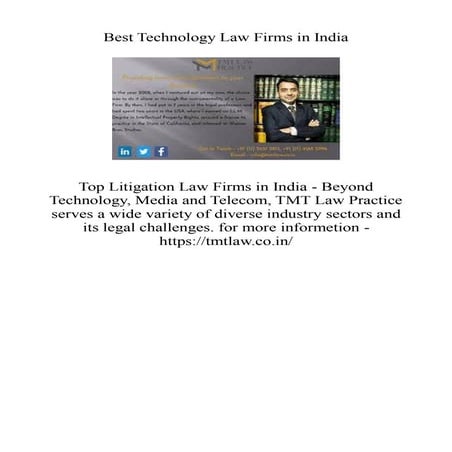 Best technology law firms in india | PDF
