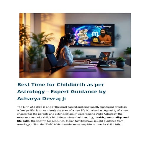 Best Time for Childbirth as per Astrology | DOCX