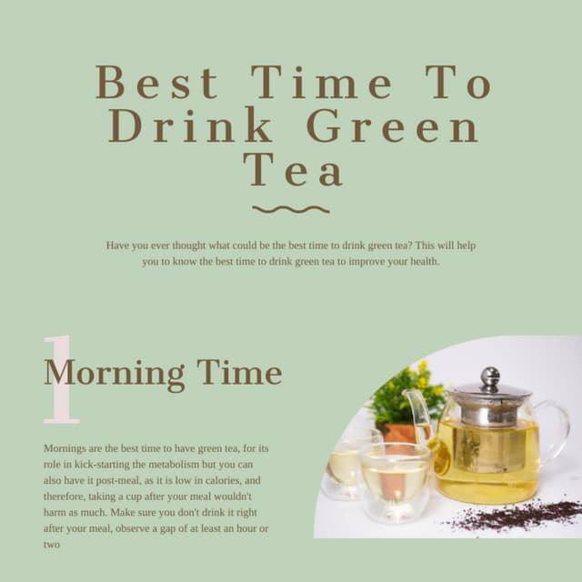 Best Time To Drink Green Tea | PDF