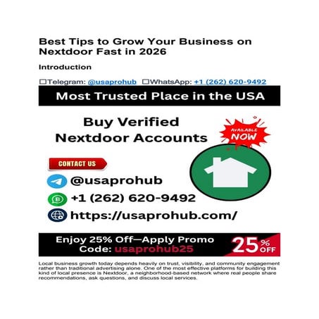Effective Strategies to Rapidly Grow Your Local Business on Nextdoor in ...