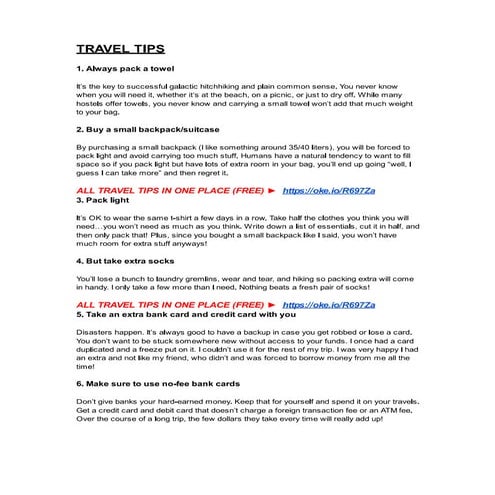 Best Travel Tips 2021 | PDF | Travel Preparation and Advice | Travel