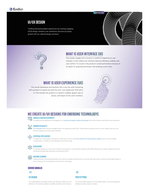 Expert UIUX Design Company in USA - Cuneiform | PDF