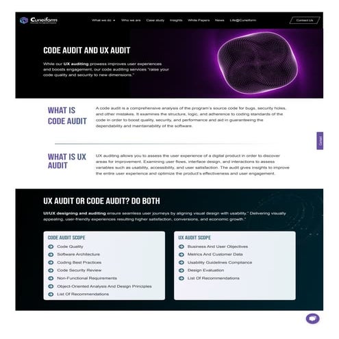 Best UX Code Audit Service in USA - Cuneiform | PDF