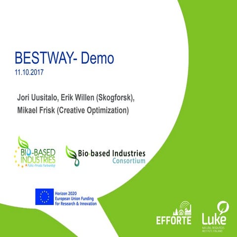 Bestway-demo EFFORTE:n retkellä | PPT