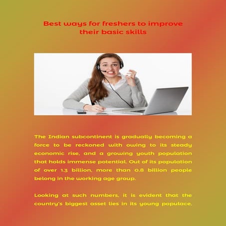 Best ways for freshers to improve their basic skills | PDF