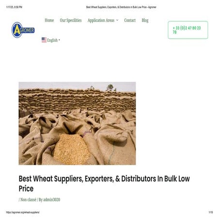 Best Wheat Suppliers, Exporters, & Distributors in Bulk Low Price ...