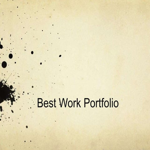 Best work portfolio | PPTX