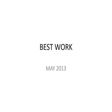 Best work presentation 349794793 | PPTX