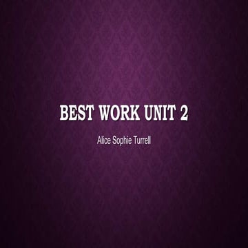 Best work unit 2 | PPT
