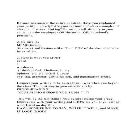 Be sure you answer the entire question. Have you explained your .docx