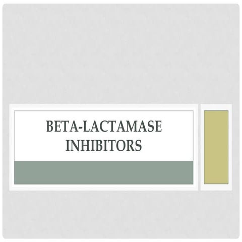 Beta lactamase inhibitors－fx | PPT